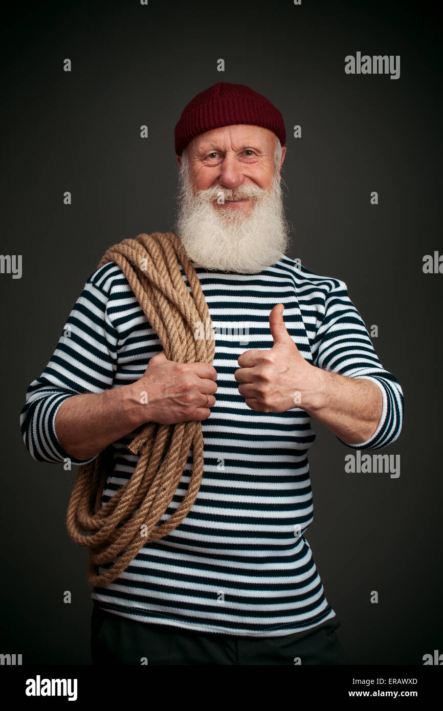 Handsome sailor isolated. Seaman Stock Photo - Alamy