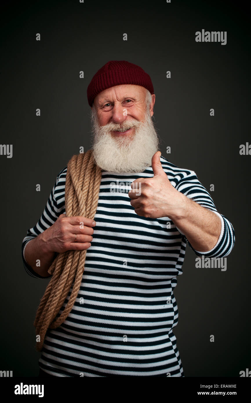 Handsome sailor isolated. Seaman Stock Photo - Alamy