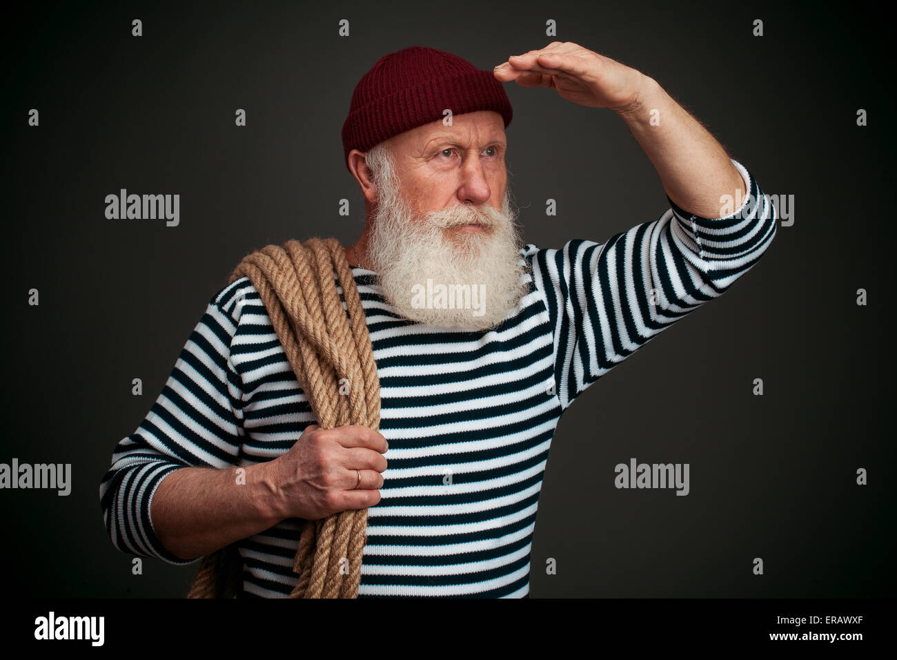 Handsome sailor isolated. Seaman Stock Photo - Alamy
