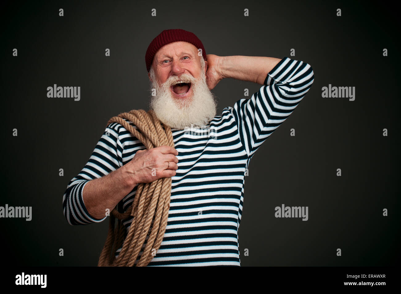 Handsome sailor isolated. Seaman Stock Photo - Alamy