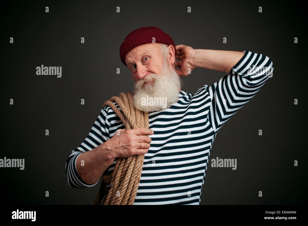 Handsome sailor isolated. Seaman Stock Photo - Alamy