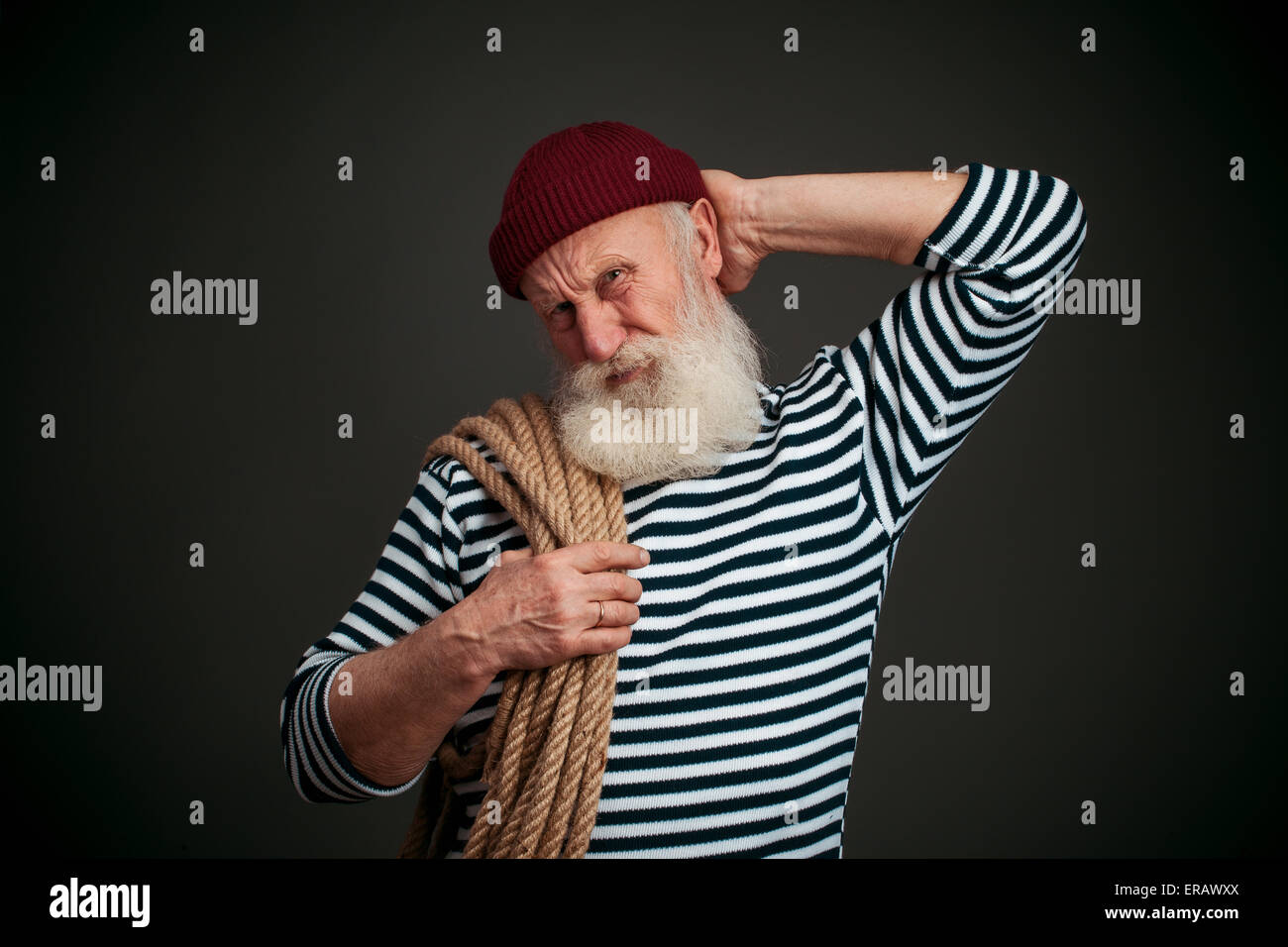 Handsome sailor isolated. Seaman Stock Photo - Alamy