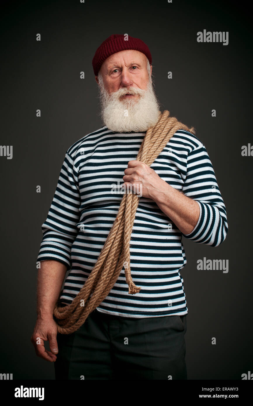 Handsome sailor isolated. Seaman Stock Photo - Alamy