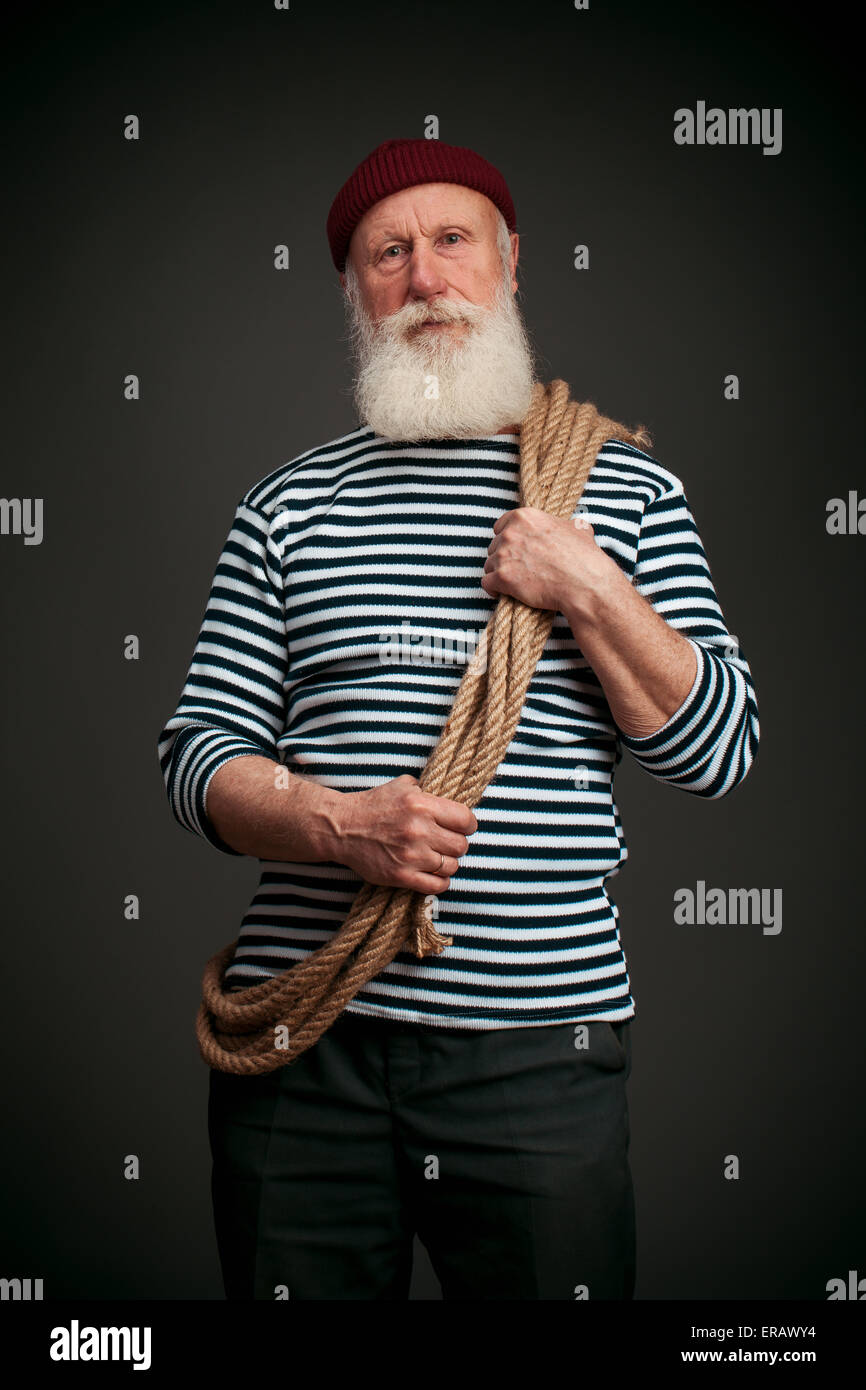 Handsome sailor isolated. Seaman Stock Photo - Alamy
