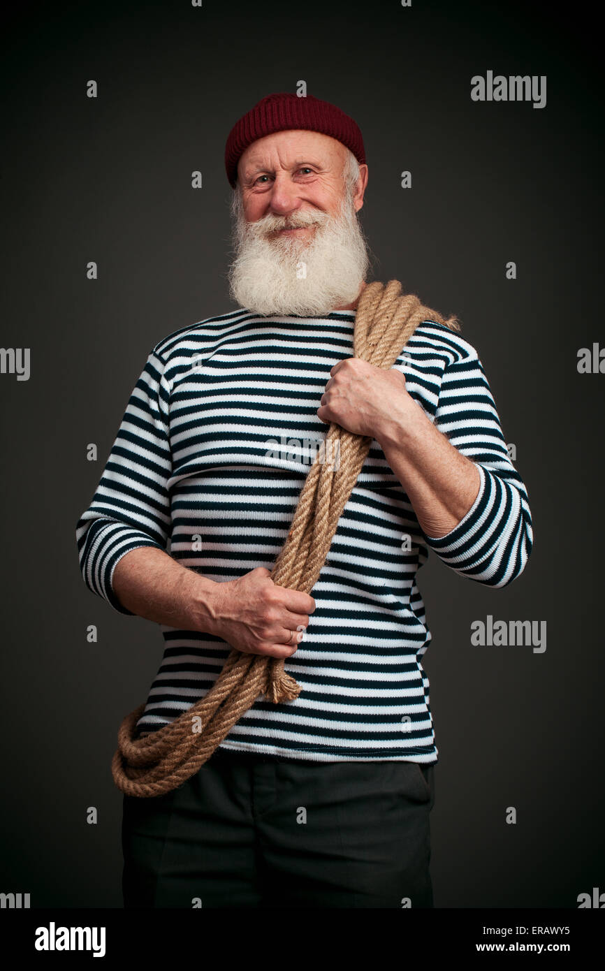 Handsome sailor isolated. Seaman Stock Photo - Alamy
