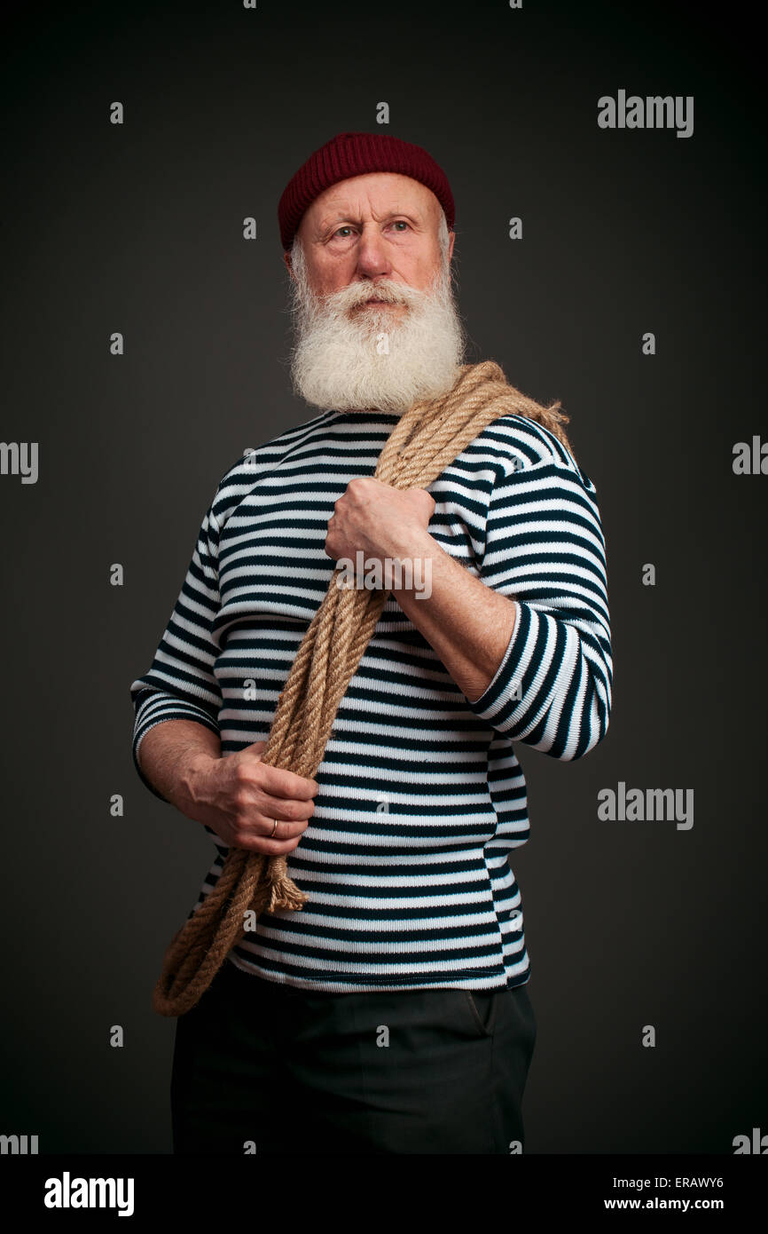 Handsome sailor isolated. Seaman Stock Photo - Alamy