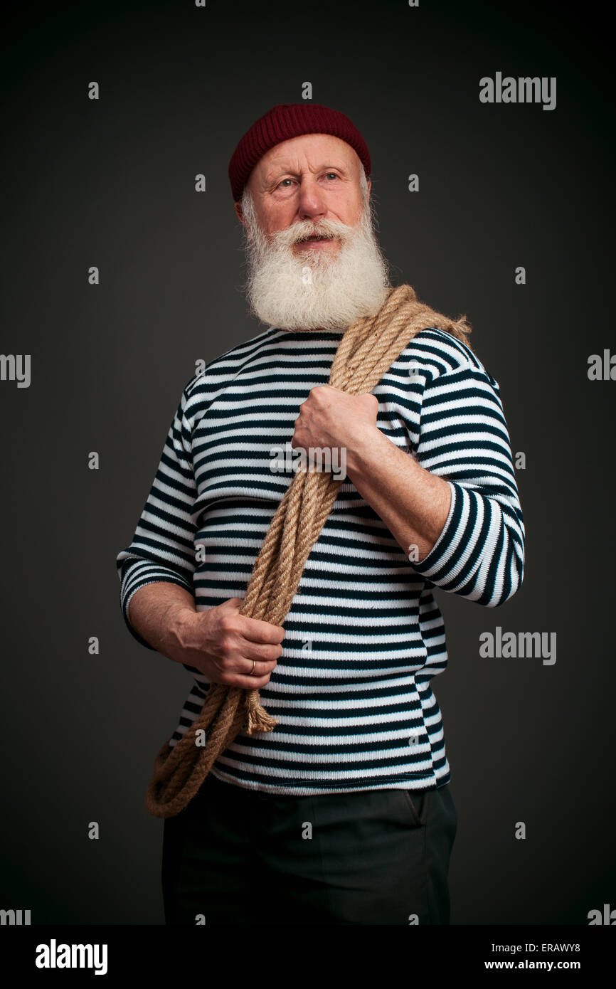 Handsome sailor isolated. Seaman Stock Photo - Alamy