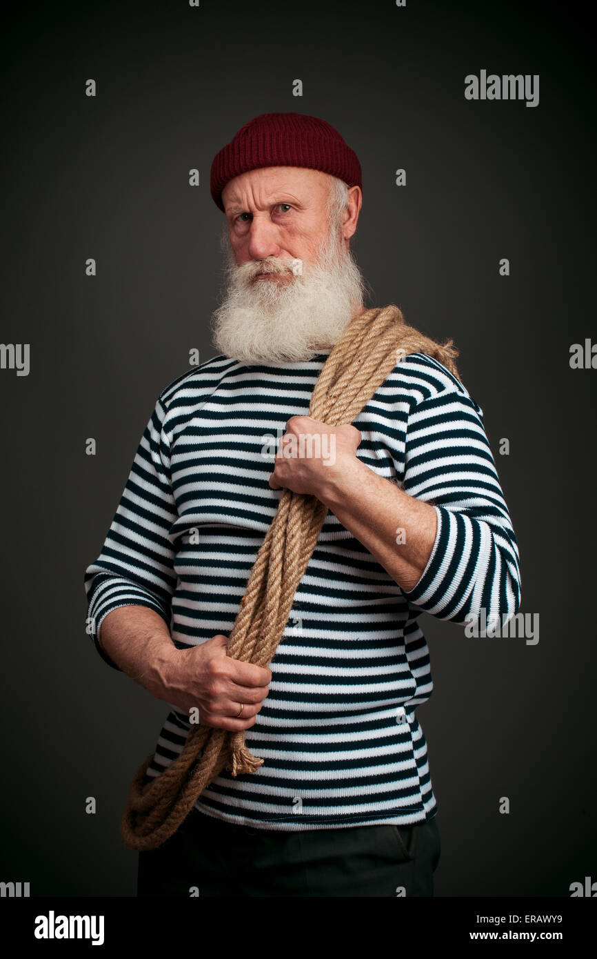 Handsome sailor isolated. Seaman Stock Photo - Alamy