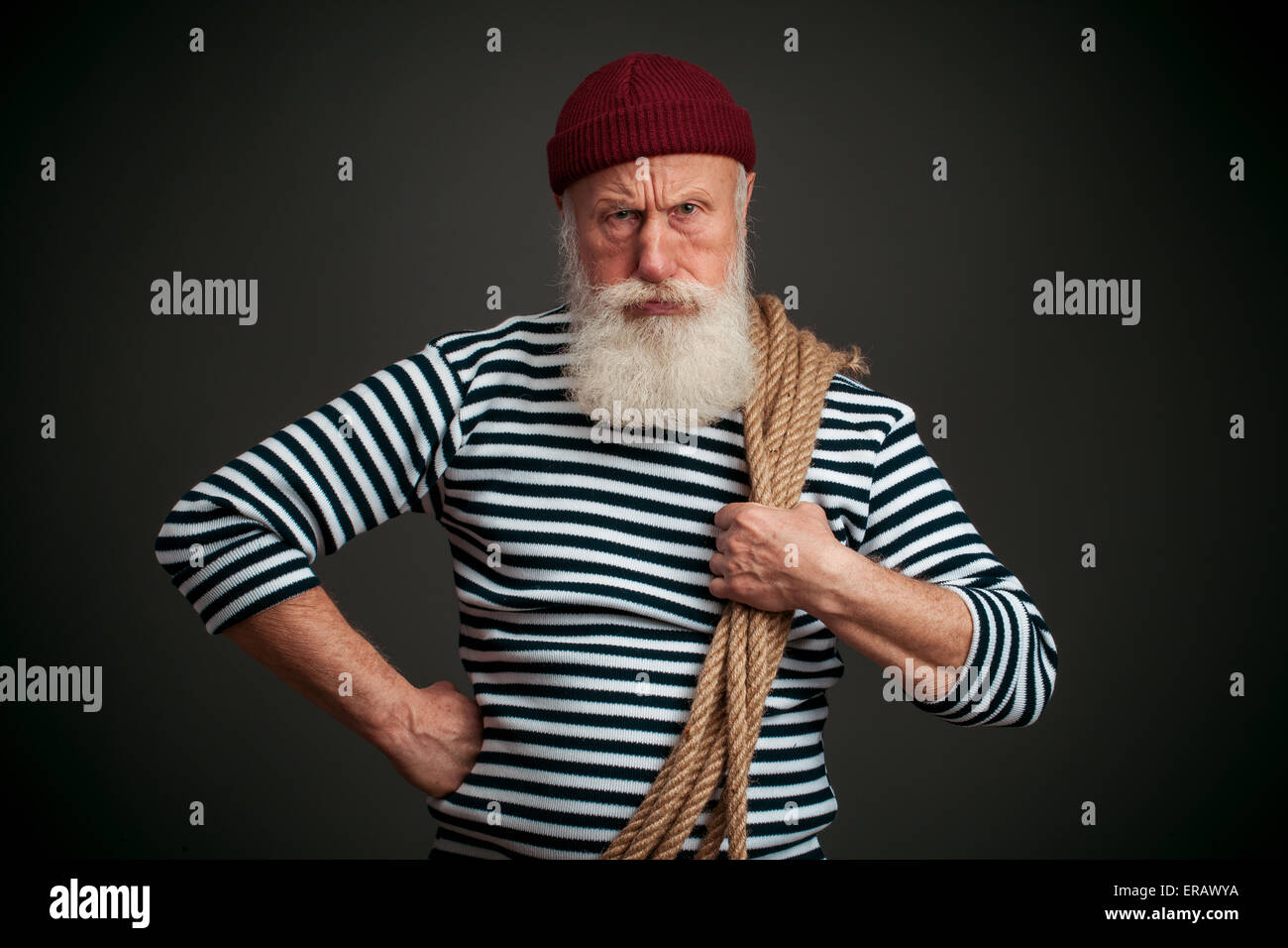 Handsome sailor isolated. Seaman Stock Photo - Alamy