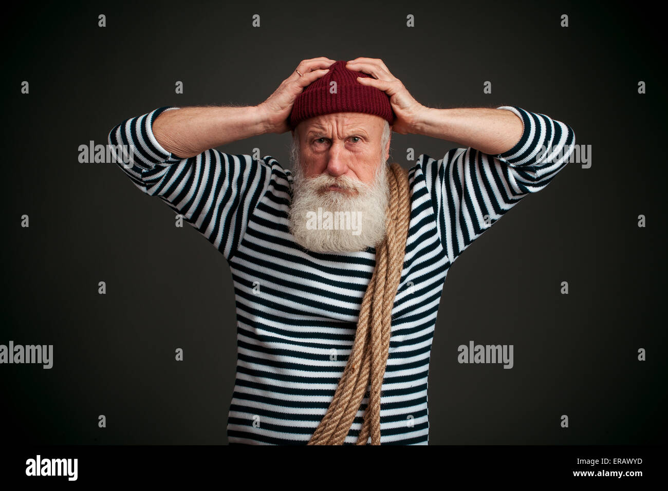 Handsome sailor isolated. Seaman Stock Photo - Alamy
