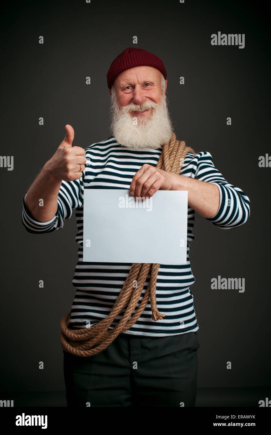 Handsome sailor isolated. Seaman Stock Photo - Alamy