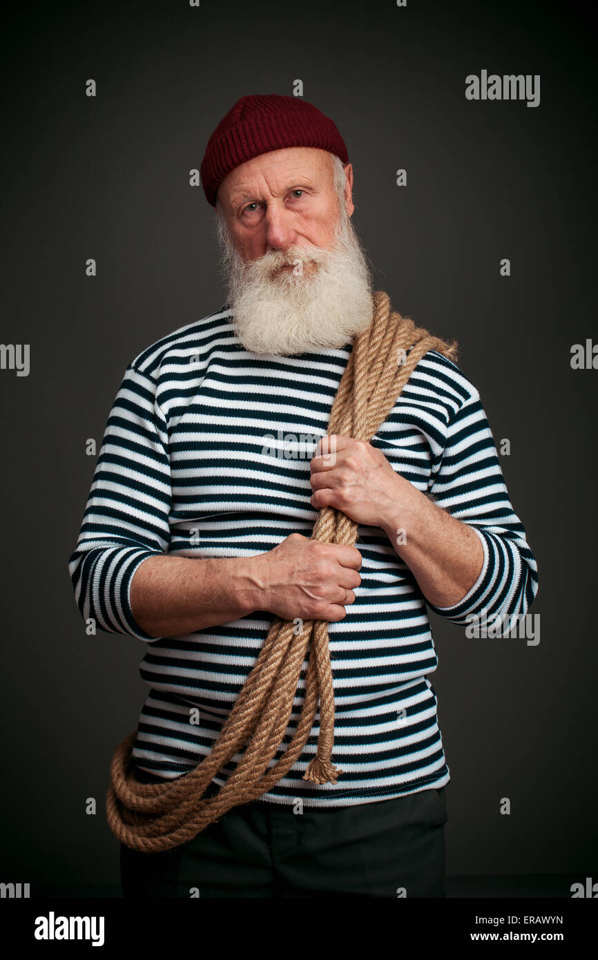Handsome sailor isolated. Seaman Stock Photo - Alamy