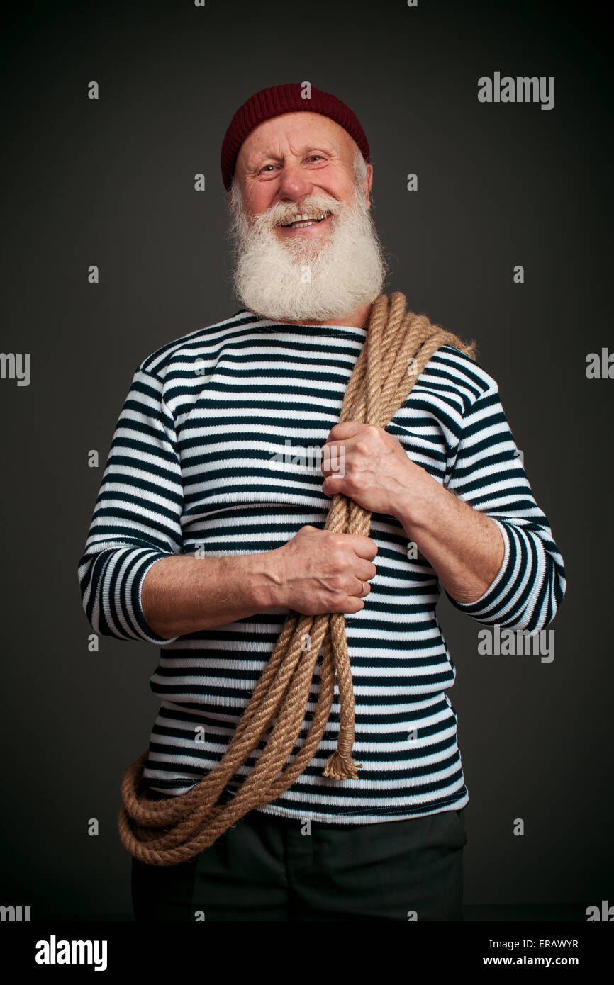 Handsome sailor isolated. Seaman Stock Photo - Alamy