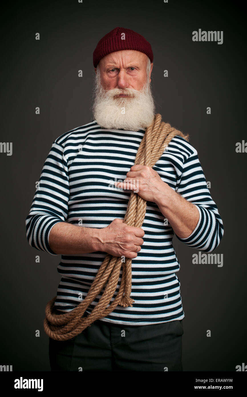 Handsome sailor isolated. Seaman Stock Photo - Alamy