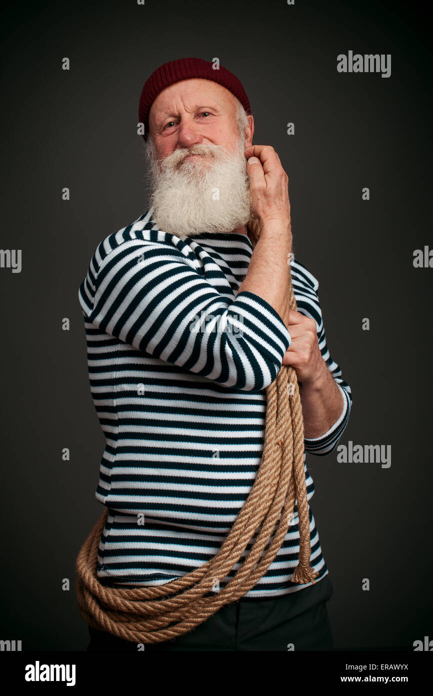 Handsome sailor isolated. Seaman Stock Photo - Alamy