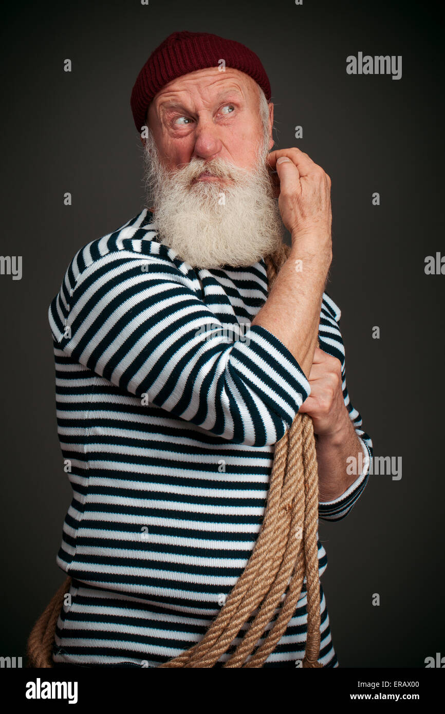 Handsome sailor isolated. Seaman Stock Photo - Alamy
