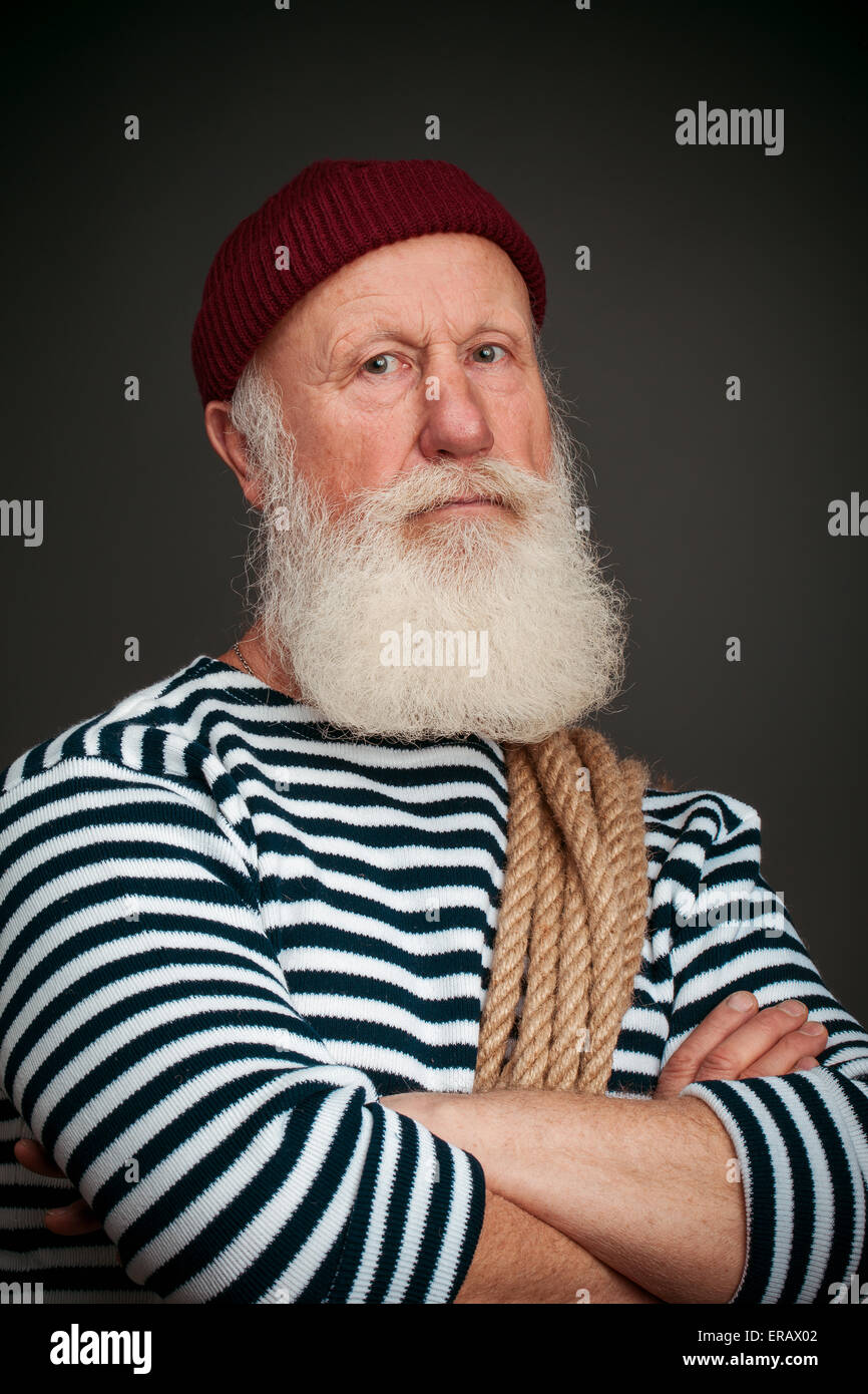 Handsome sailor isolated. Seaman Stock Photo - Alamy