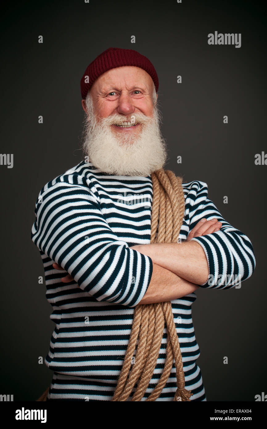 Handsome sailor isolated. Seaman Stock Photo - Alamy