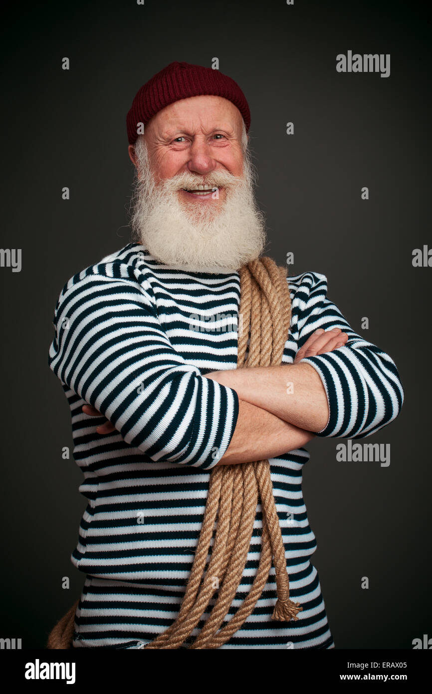 Handsome sailor isolated. Seaman Stock Photo - Alamy