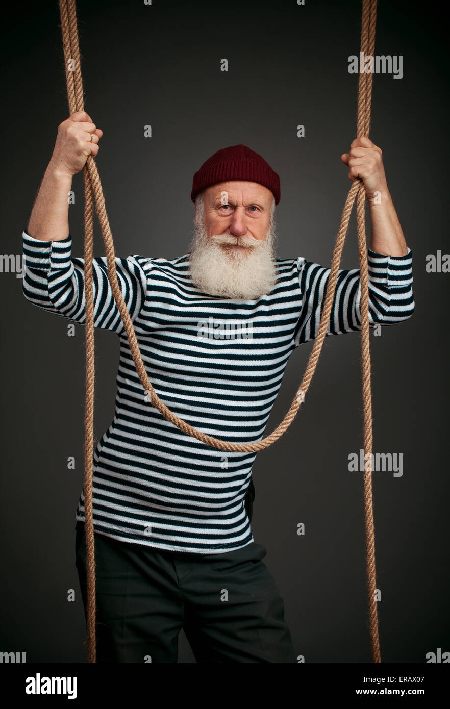 Handsome sailor isolated. Seaman Stock Photo - Alamy