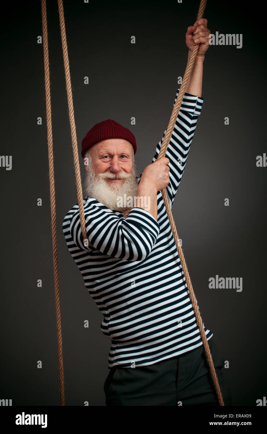 Handsome sailor isolated. Seaman Stock Photo - Alamy