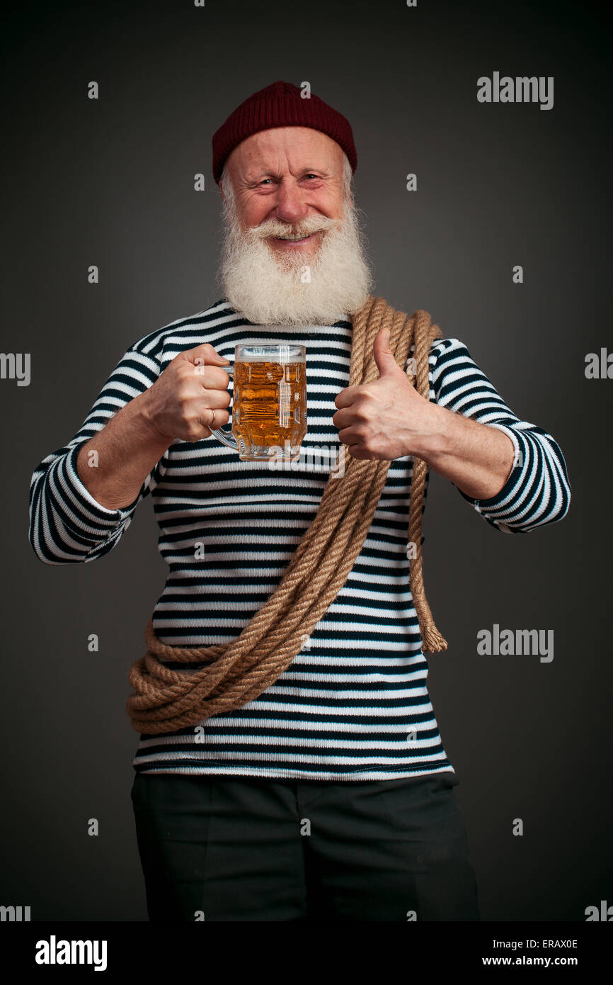 Handsome sailor isolated. Seaman Stock Photo - Alamy