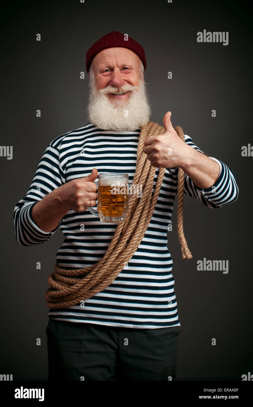 Handsome sailor isolated. Seaman Stock Photo - Alamy