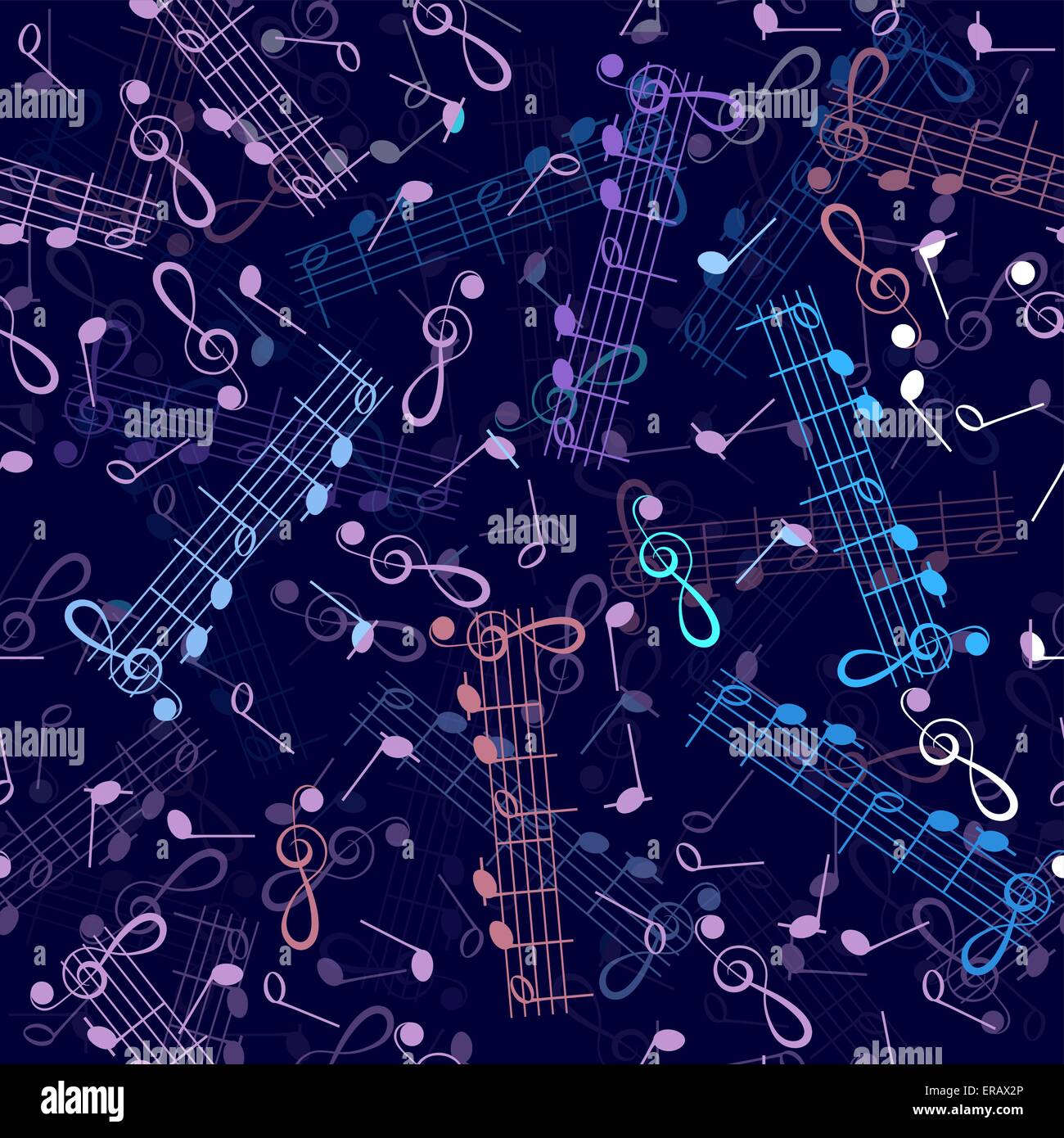Blue music notes background hi-res stock photography and images - Alamy