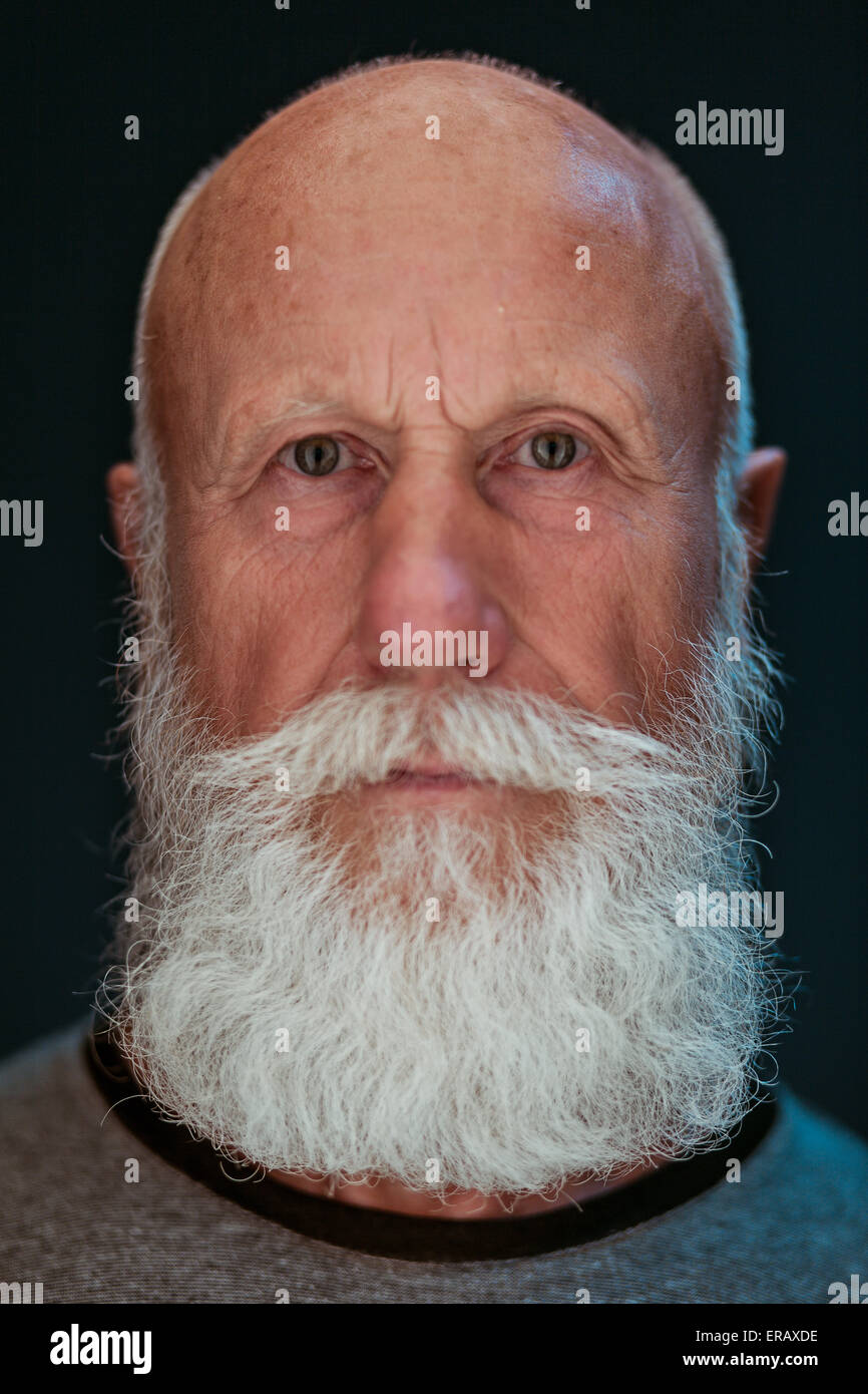 Scary man long hair hi-res stock photography and images - Alamy