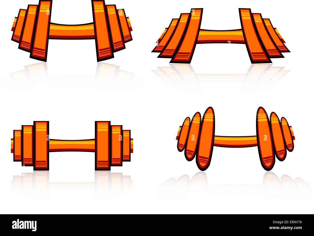 Strength training with weights isolated Stock Vector Images - Alamy