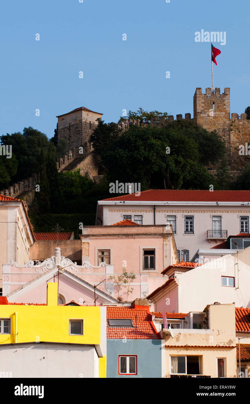 Sao Jorge Castle is a Moorish castle which overlooks the Alfama ...