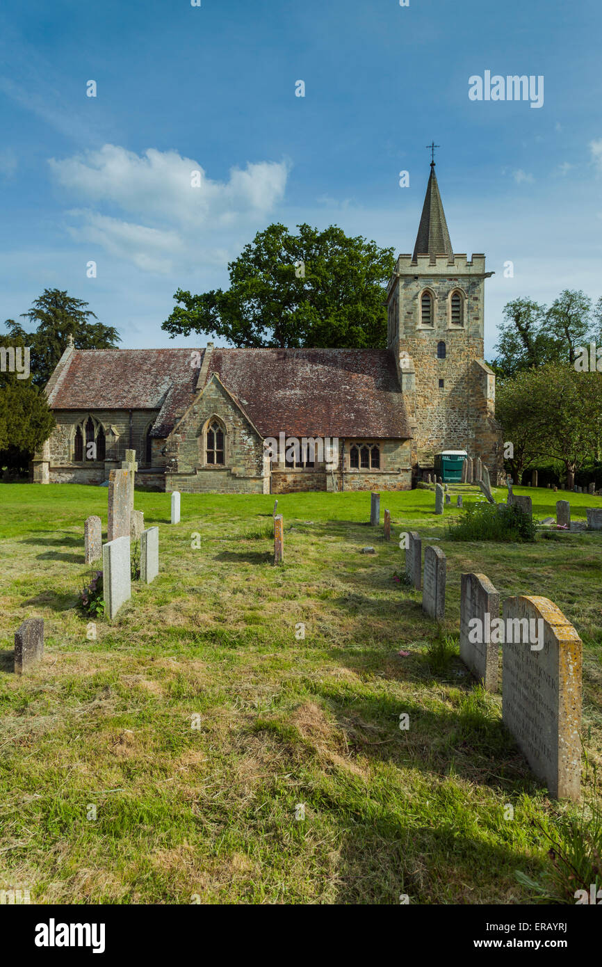 Spring day at St Margaret's church in Isfield, East Sussex, England ...