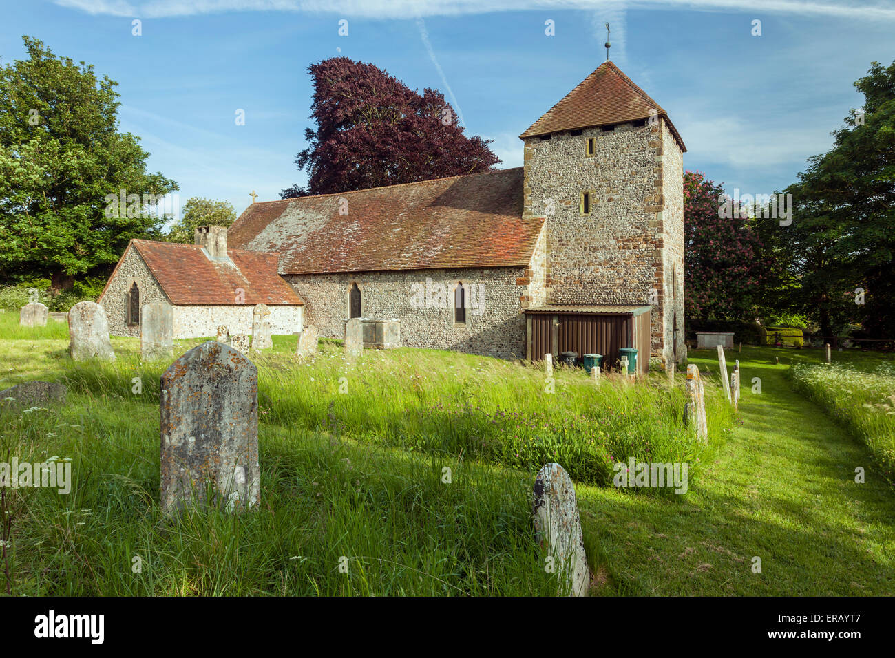 Spring afternoon at St Michael's church in South Malling, Lewes, East ...