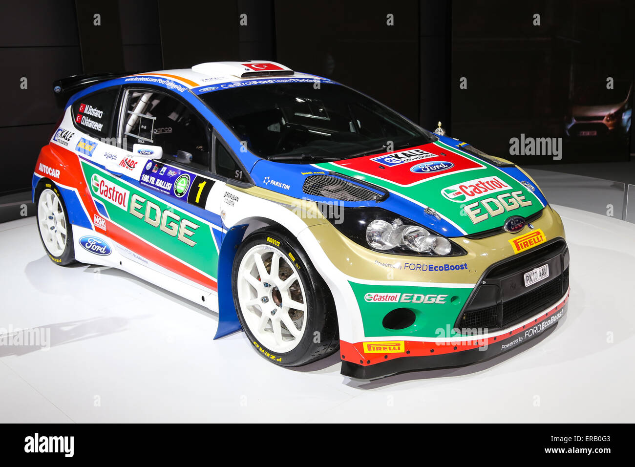 ISTANBUL, TURKEY - MAY 21, 2015: Ford Fiesta S2000 of Castrol Ford Team ...