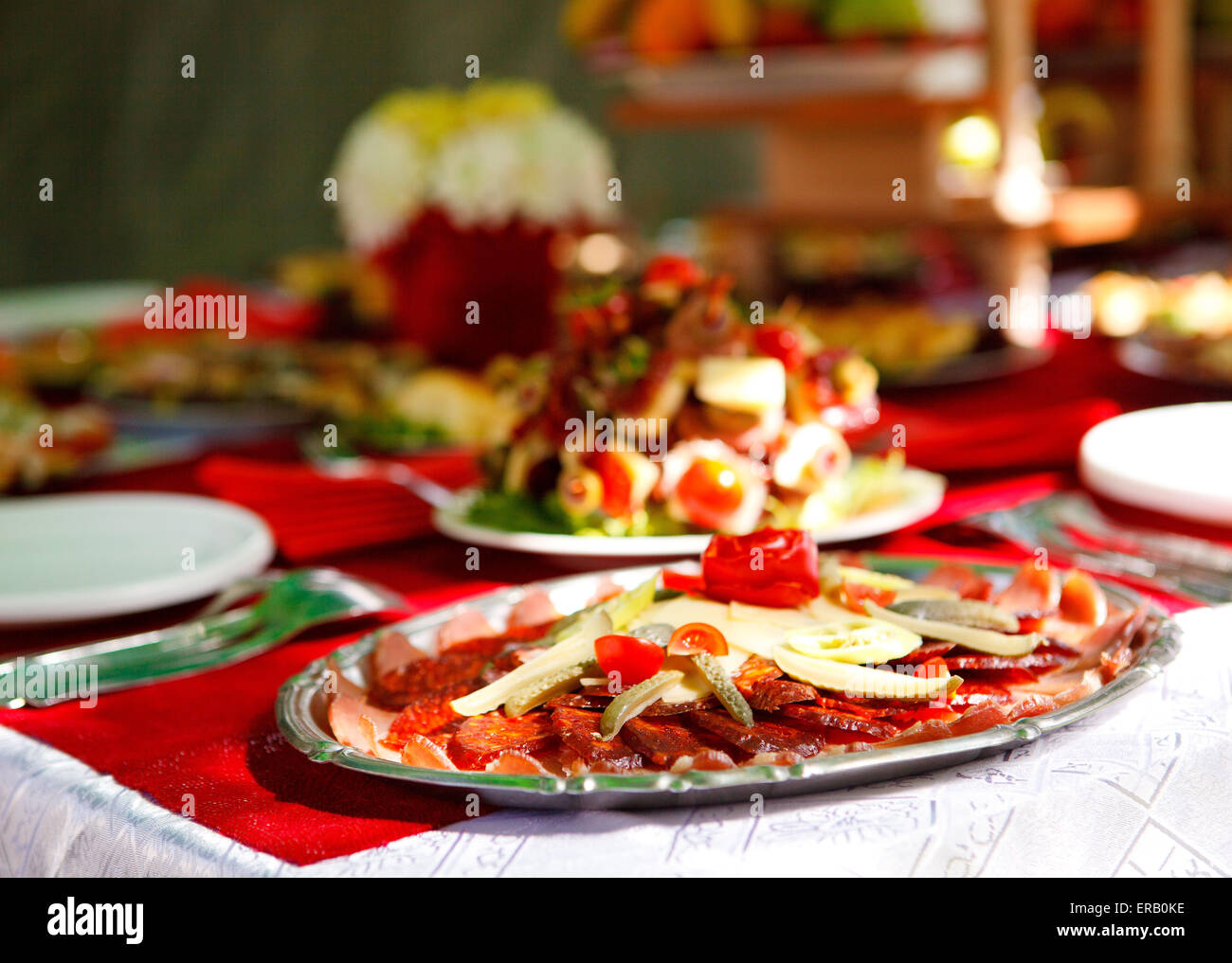 Food served on a plate Stock Photo - Alamy