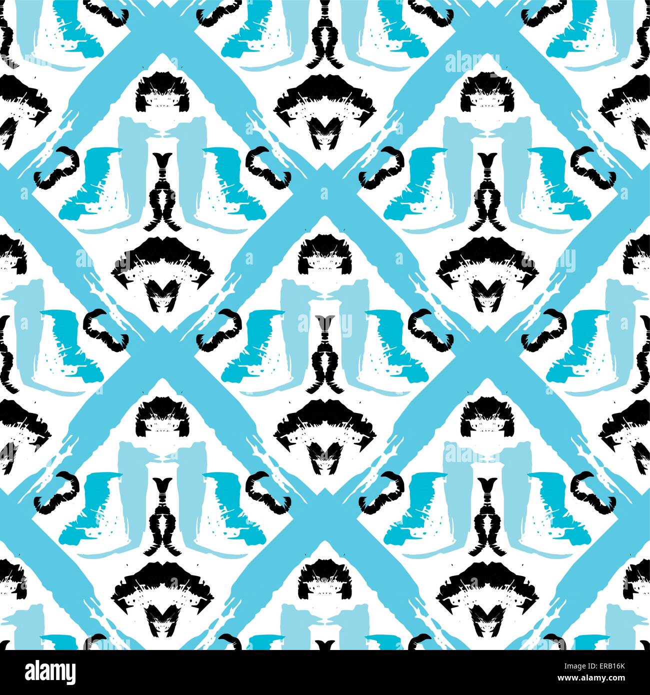 Hand drawn painted seamless pattern Stock Vector Image & Art - Alamy