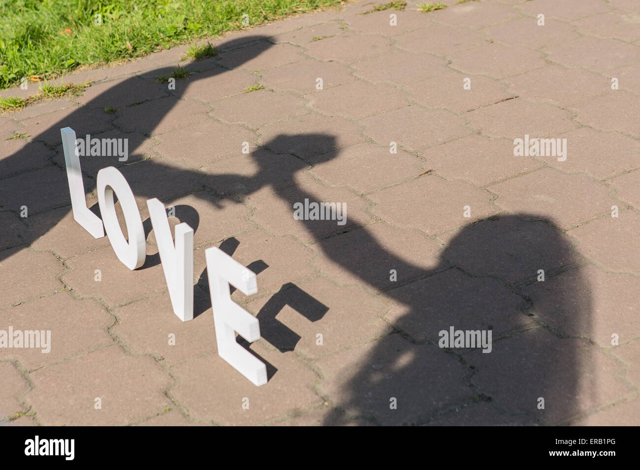 Shadows of love couple Stock Photo - Alamy