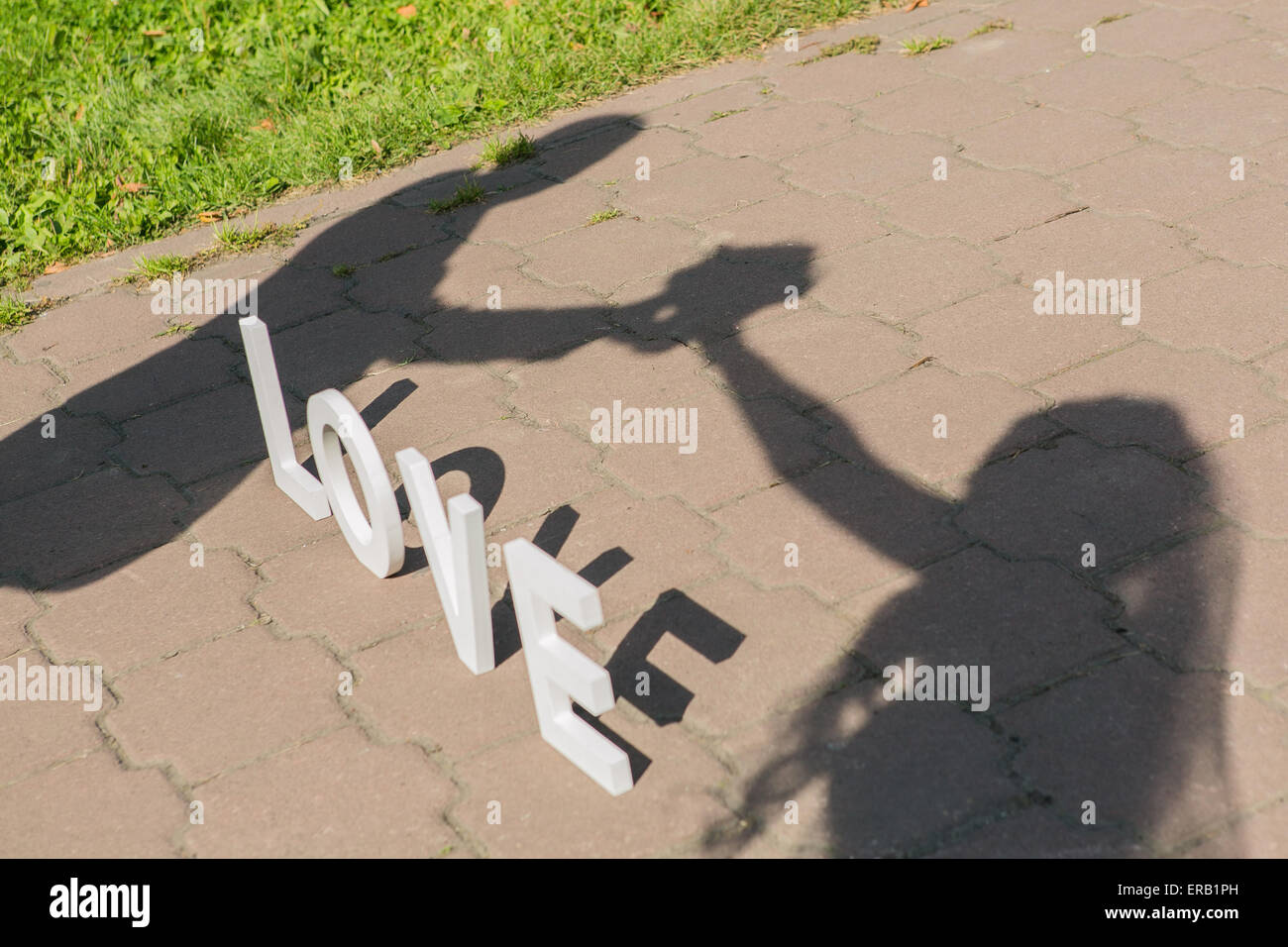 Shadows of love couple Stock Photo - Alamy
