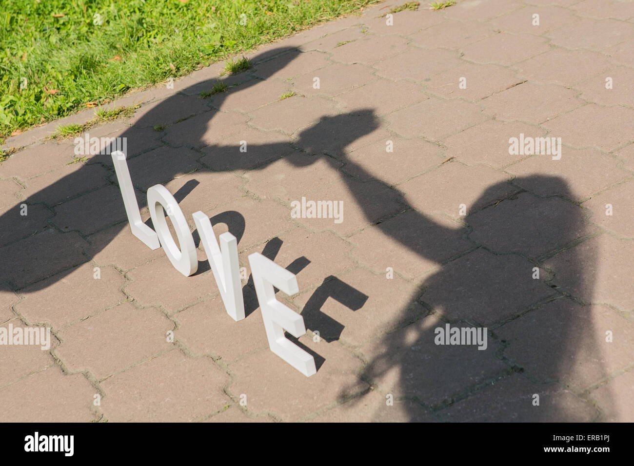 Shadows of love couple Stock Photo - Alamy