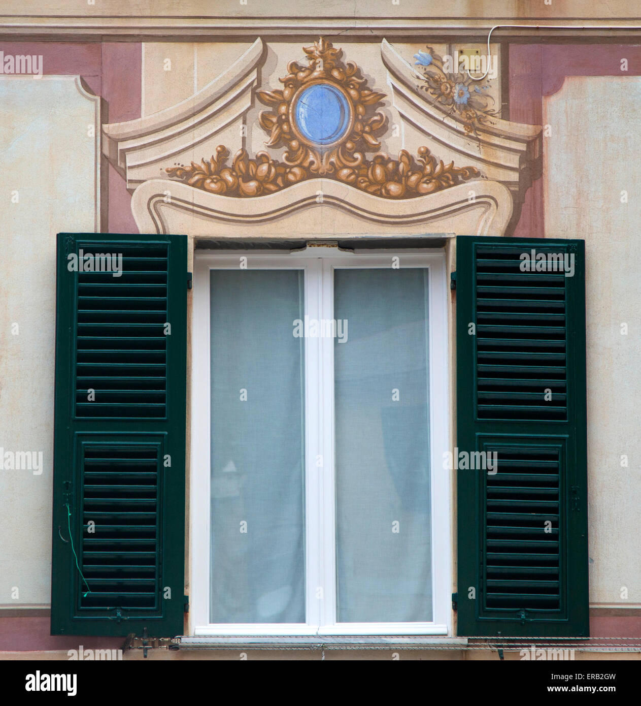 Traditional window from Portofino, Italy Stock Photo - Alamy