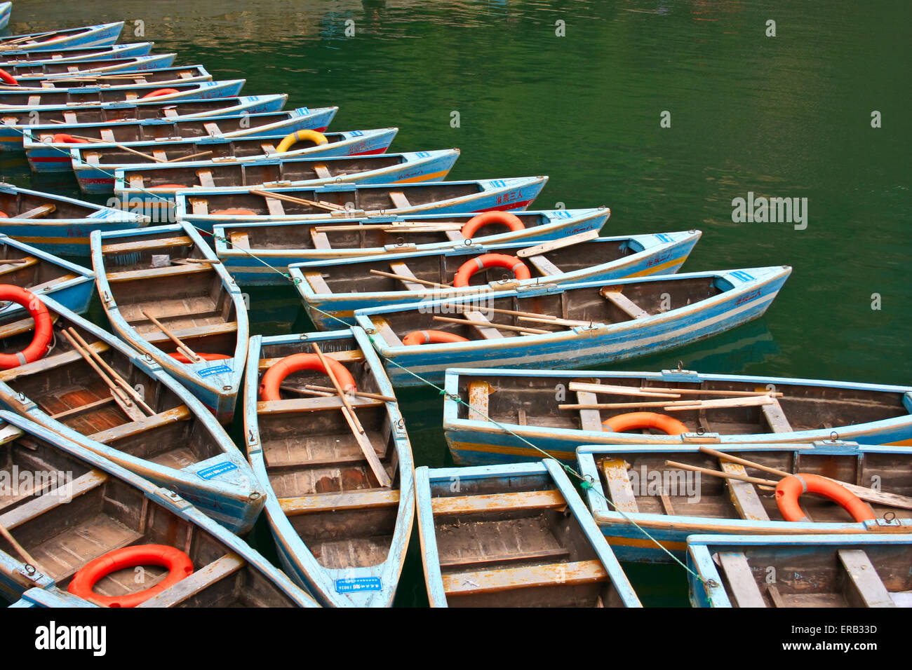 Dinghy dock awaiting visitors Stock Photo - Alamy