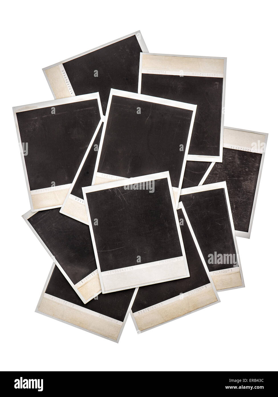 Old instant photo frames isolated on background. Vintage objects Stock ...