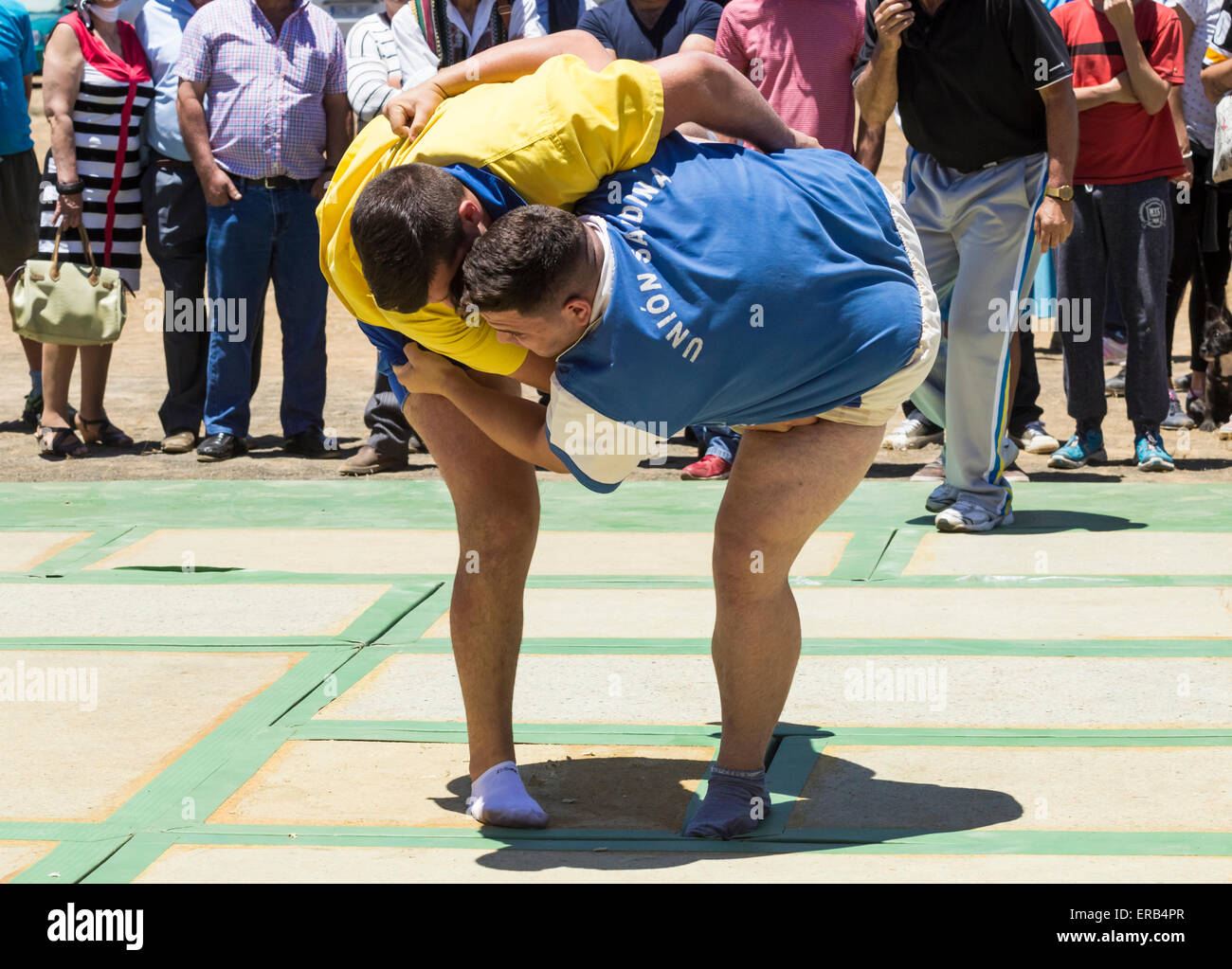 Luch Canaria (Canarian wrestling) demonstration during Dia de Canarias ...