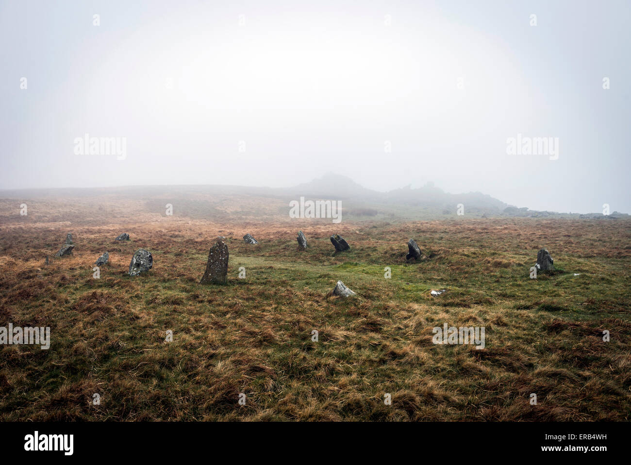 Bedd Arthur prehistoric stone formation in the Preseli Mountains ...