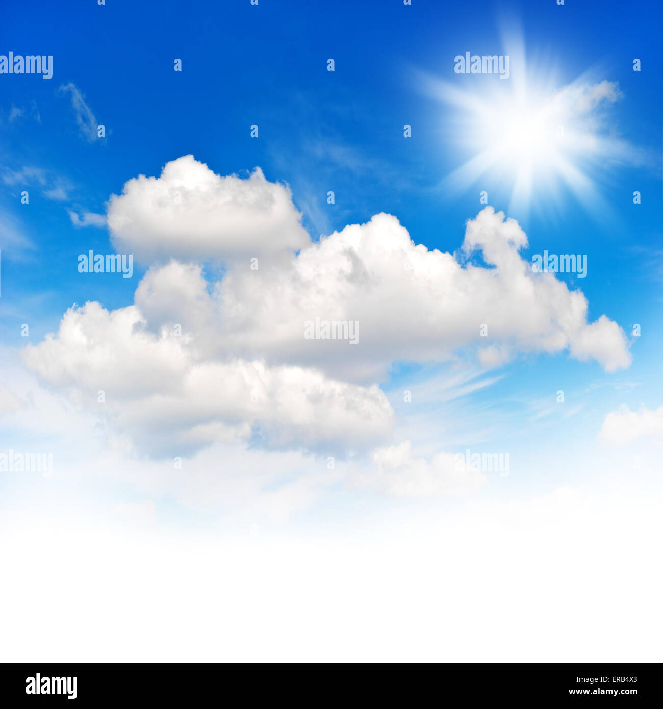 Sunny blue sky nature background. Environment concept Stock Photo - Alamy