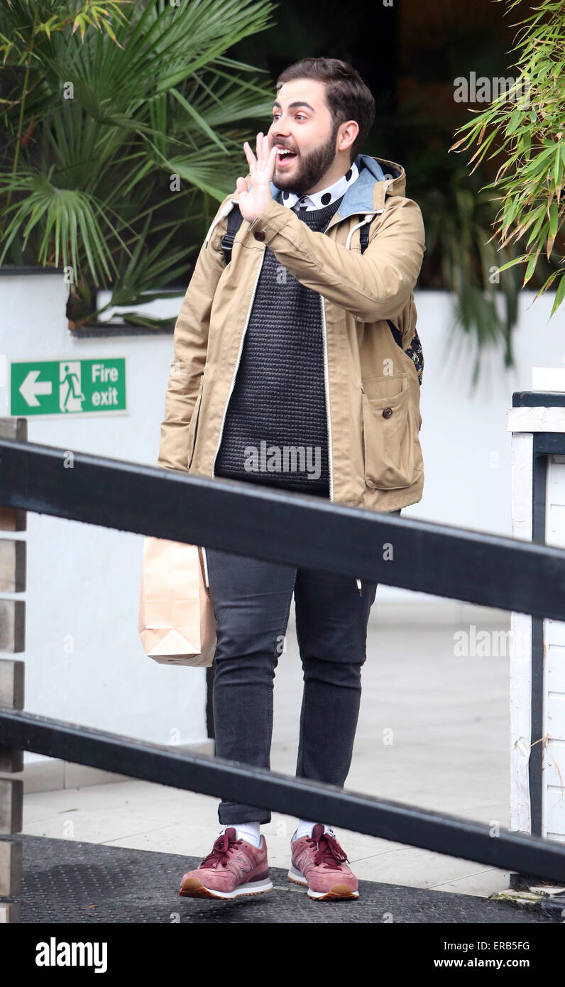 X Factor contestant Andrea Faustini outside the ITV Studios Featuring ...