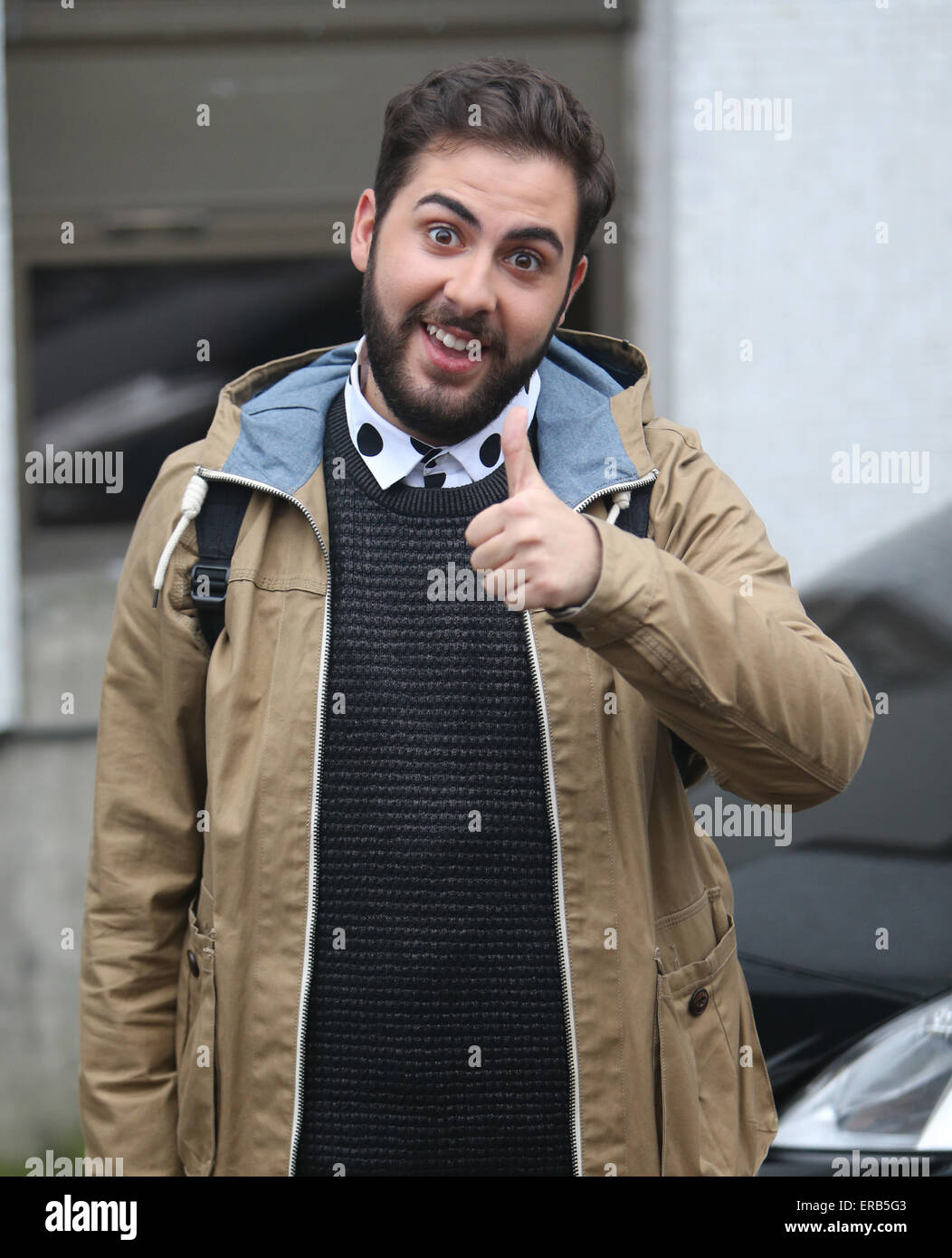 X Factor contestant Andrea Faustini outside the ITV Studios Featuring ...