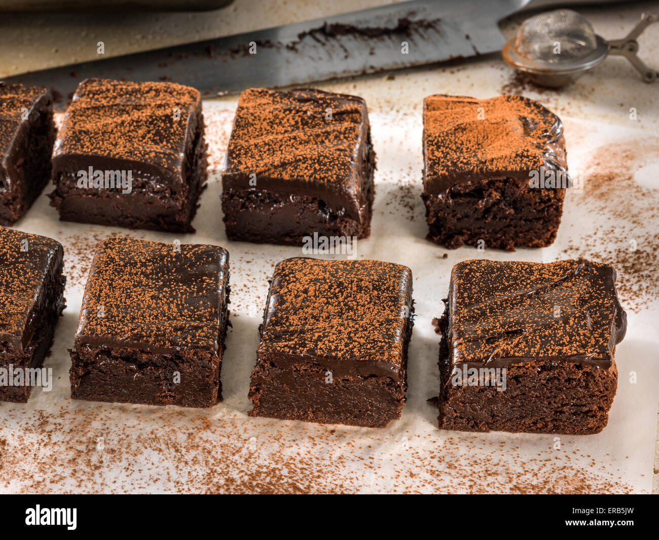 Tray of brownies hi-res stock photography and images - Alamy