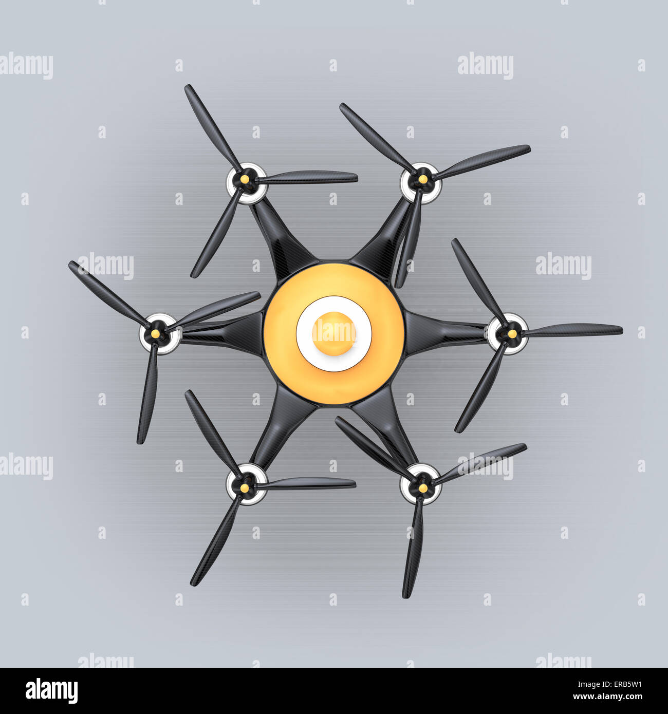 Top view of drone isolated on gray background. Clipping path available ...