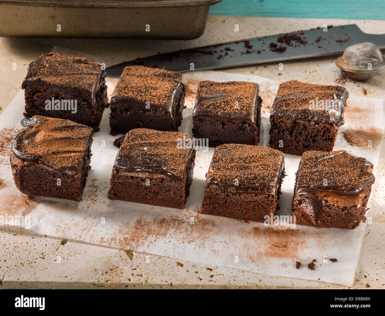 Tray of brownies hi-res stock photography and images - Alamy